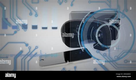 Round Scanner And Microprocessor Connections Over Smartphone And Vr