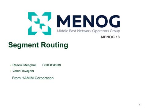 menog segment routing introduction ppt