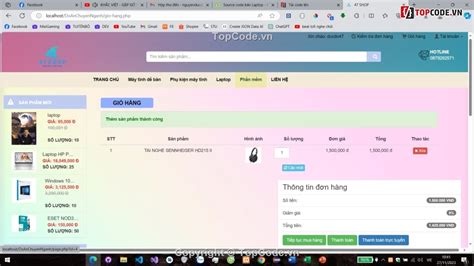 Php Thuần Mysql Bootstrap Jquery Đồ án Tốt Nghiệp Full Source Code Bán Laptop Pc And Phụ