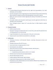 Network Security Audit Checklist Ensuring Robust Protection For Course Hero