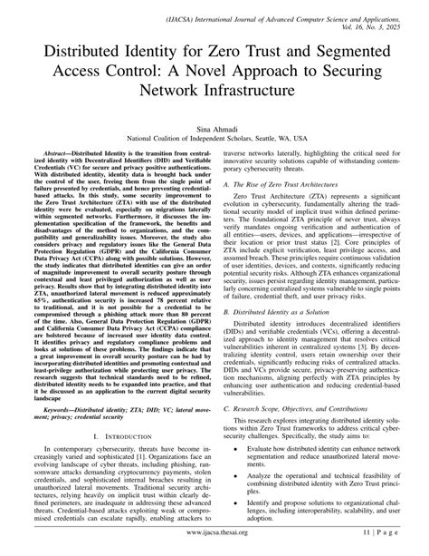 Pdf Distributed Identity For Zero Trust And Segmented Access Control