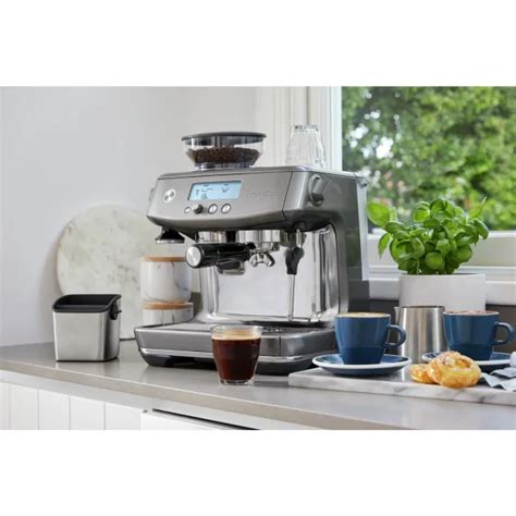 Breville The Barista Pro Coffee Machine Smoked Hickory Bes878shy