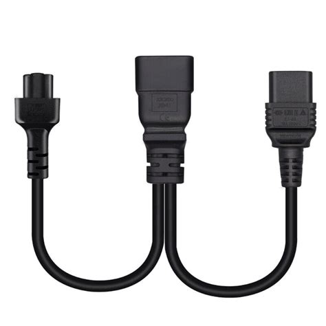 3 Terminals Iec320 C20 To C5 C19 Power Cable Male To Female Cord Extender Wire Ebay