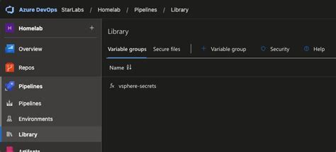managing secrets securely in azure devops server with variable groups