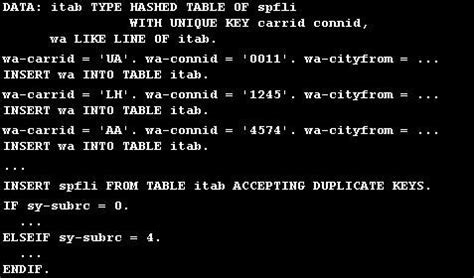 ABAP INSERT Into Table Statement SAP Stack