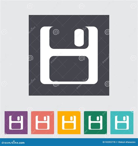 Floppy Disc Data Backup Vector Illustration Isolated On Transparent Background