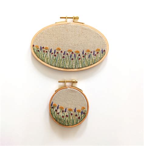 Wild Flowers Flower Landscape Nature Embroidery Landscape Embroidery Machine Flower