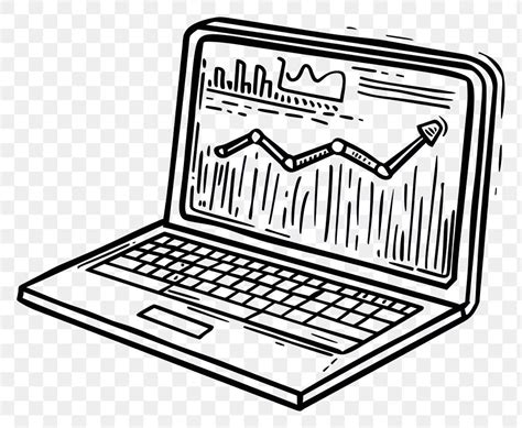 Png Laptop Analytics Line Graph Premium Png Rawpixel