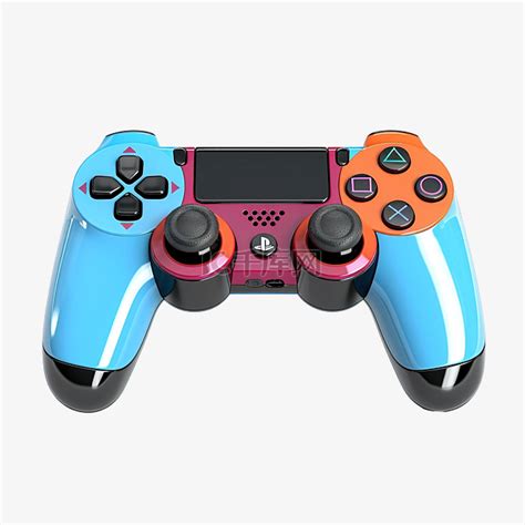 3d 插图彩色游戏控制器素材图片免费下载 千库网