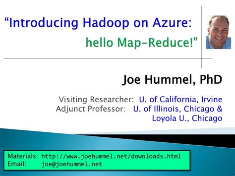 Ppt Introduction To Hadoop On Azure Map Reduce Demos Powerpoint