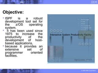 Introduction Of ISPF PPT Operating Systems Computer Software And Applications