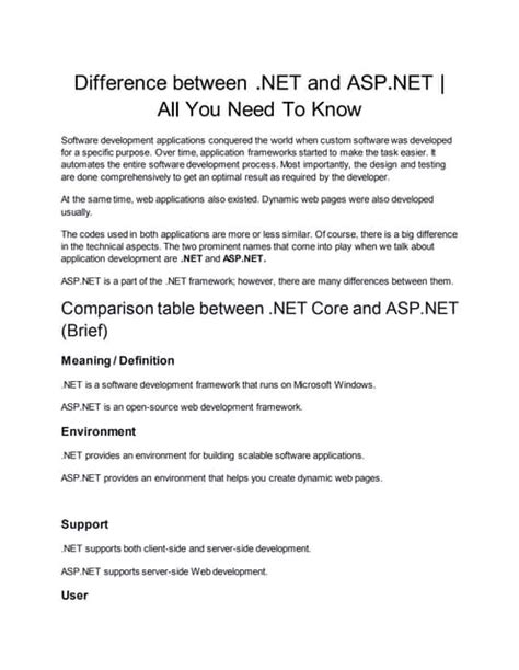 Difference Between Net And All You Need To Know Pdf