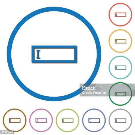 Editbox With Editing Cursor Icons With Shadows And Outlines Stock Illustration Download Image