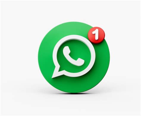 Premium Photo Whatsapp 3d Icon With Notification On Isolated White Background