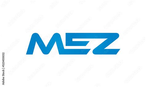Mez Letters Linked Logo Design Letter To Letter Connection Monogram Concepts Vector Alphabet