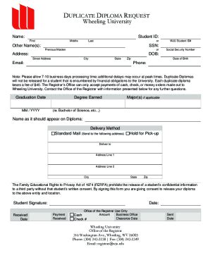 Fillable Online Duplicate Diploma Certificate Request Form Page Of Fax Email Print PdfFiller