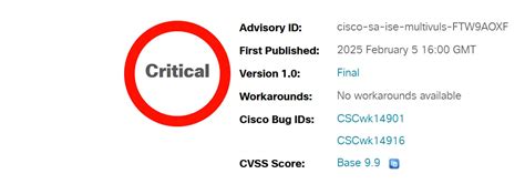 Cve 2025 20124 Cvss 9 9 And Cve 2025 20125 Cvss 9 1 Cisco Patches Critical Flaws In Identity