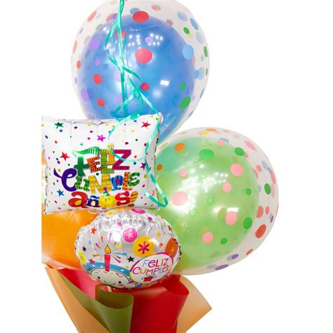 Mix de globos Feliz Cumpleaños Redfloral