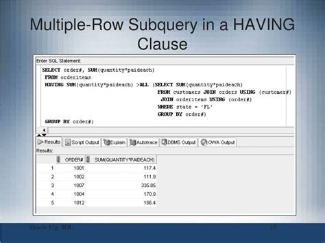 Ppt Oracle11 G Sql Powerpoint Presentation Free Download Id6190354