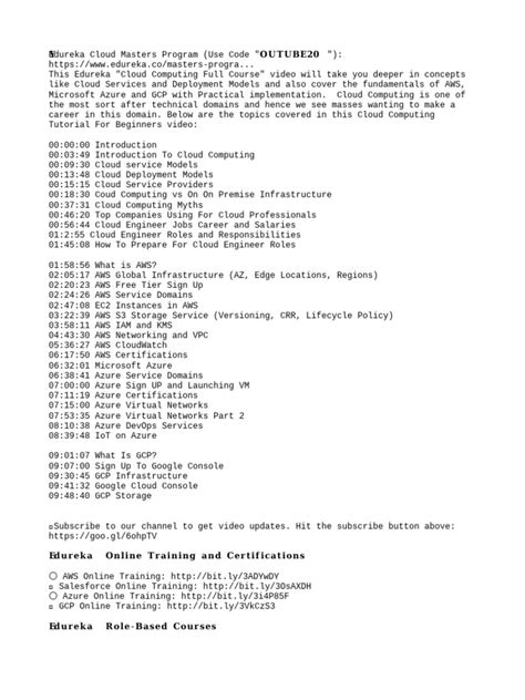 Edureka Cloud Computing Pdf Microsoft Azure Amazon Web Services