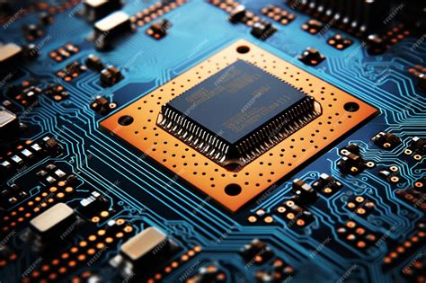 Premium Photo A Close Up Of A Microprocessor Board
