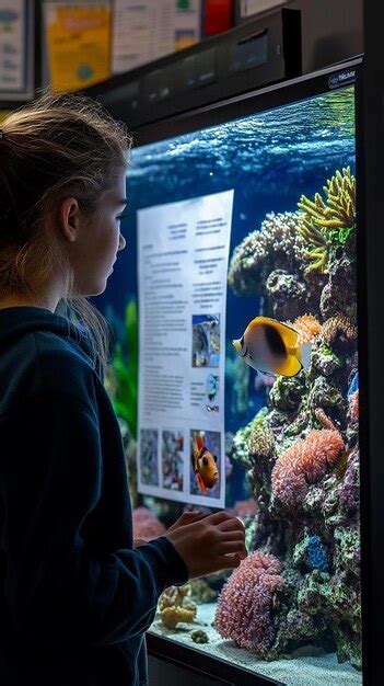 Quotstudent Presenting A Marine Biology Project At A Science Fairquot Premium Ai Generated Image