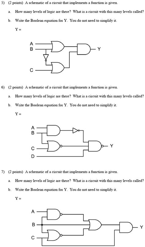 Solved 2 Points A Schematic Of A Circuit That Implements A Function