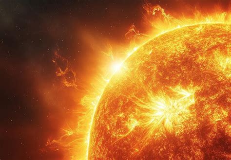 Large Sunspot On The Suns Surface With Solar Flares And Energy Premium Ai Generated Image