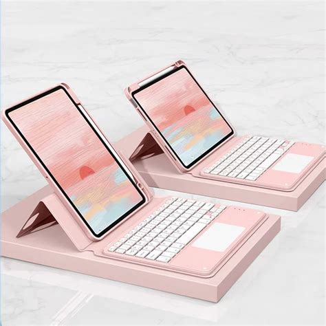 Rotate Leather Cover With Keyboard For IPad Pro Air Mini IPK02 Cute Ipad Cases Ipad Keyboard