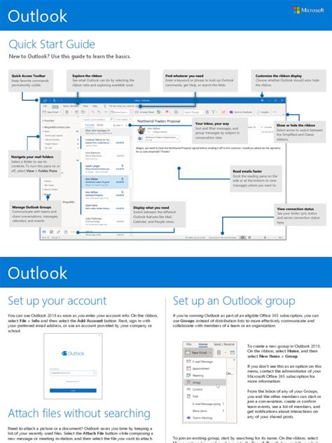 Outlook Quick Start Guide | Download Free PDF | Microsoft Outlook | Office 365