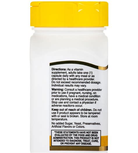 21st Century Biotin Capsule 5000mcg 60Ct