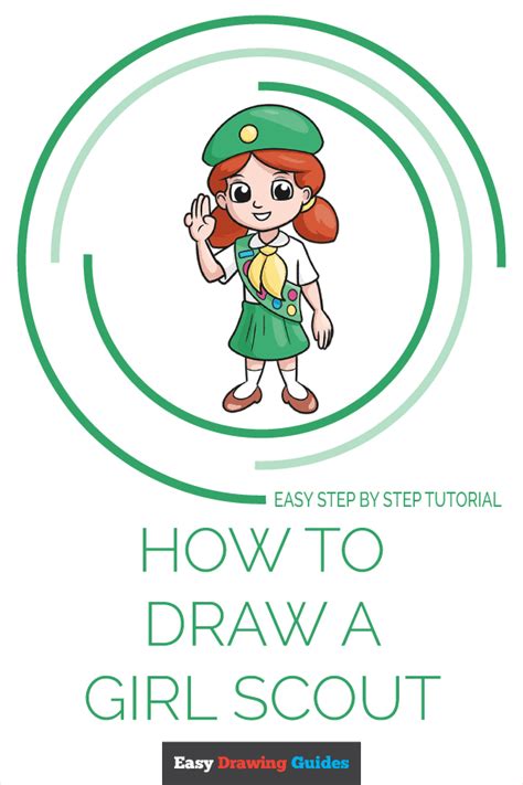 How To Draw A Girl Scout Really Easy Drawing Tutorial