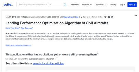 Landing Performance Optimization Algorithm Of Civil Aircrafts