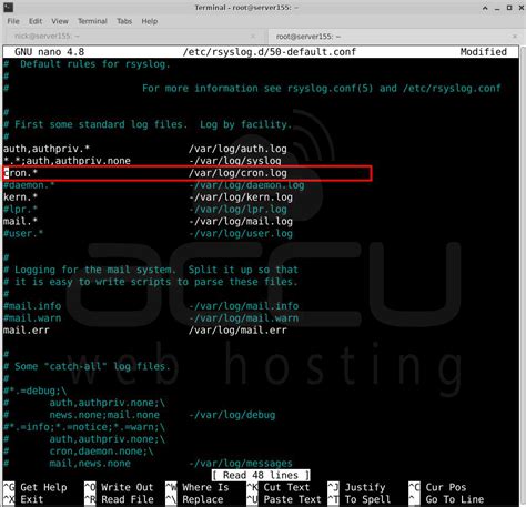 what is the best way to check the cron jobs via the server log