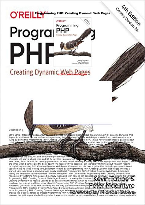 Pdf Download Programming Php Creating Dynamic Web Pages