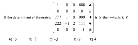 If The Determinant Of The Matrix Chegg