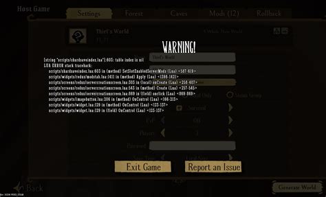 Report Lua Error Dont Starve Together Klei Entertainment Forums