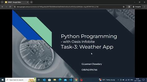 Laxman Chowdary On Linkedin Pythonprogramming Oasisinfobyteinternship