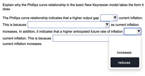 Solved Explain Why The Phillips Curve Relationship In The