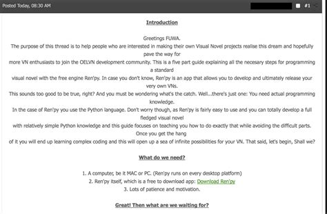 How To Code A Vn With Renpy Comprehensive Guide Creative Corner Fuwanovel Forums