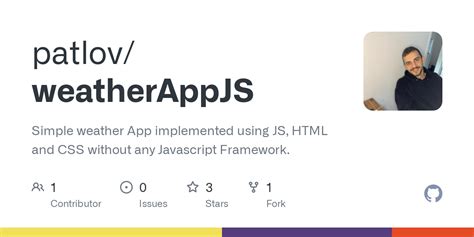 Github Patlovweatherappjs Simple Weather App Implemented Using Js