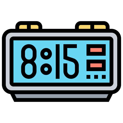 Digital Clock Meticulous Lineal Color Icon