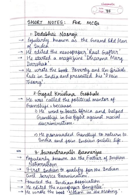 ICSE History And Civics Class X Handwritten Notes Pdf Education