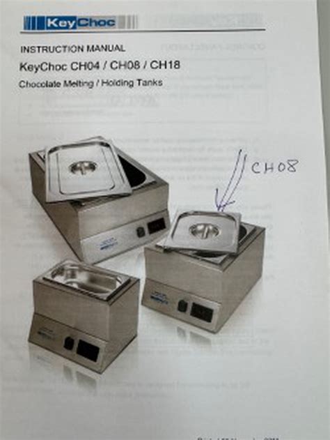 Secondhand Catering Equipment Chocolate Melters Ch08 Keychoc Chocolate Melting Holding Tank