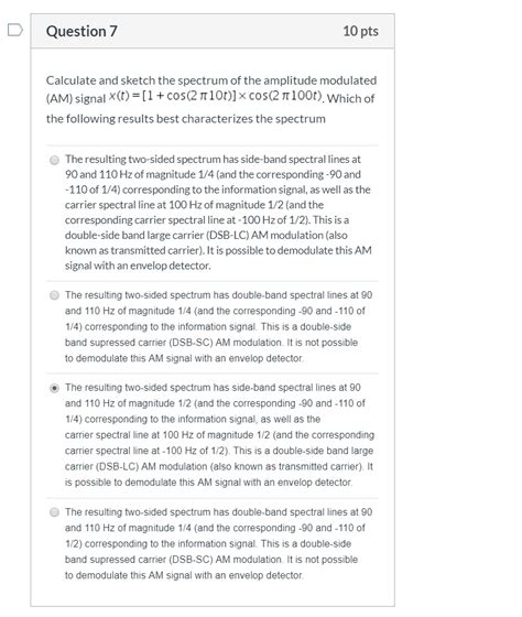 Solved Question Pts Calculate And Sketch The Spectrum Chegg
