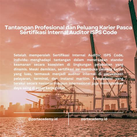 Sertifikasi Internal Auditor Isps Code