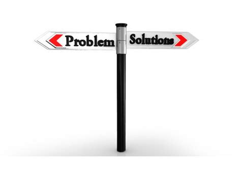 0914 Problem Solution Arrows Choice Sign Pole Image Graphic Stock Photo Presentation