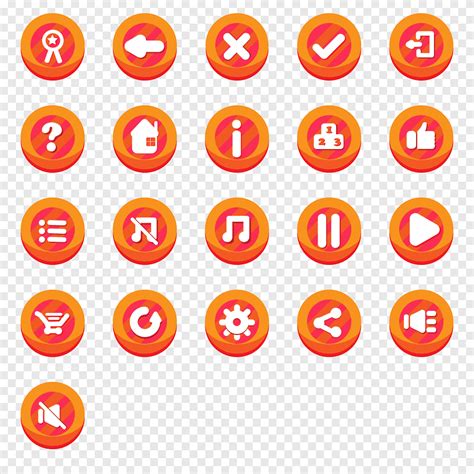 Cartoon Game Ui Icons Png Pngegg