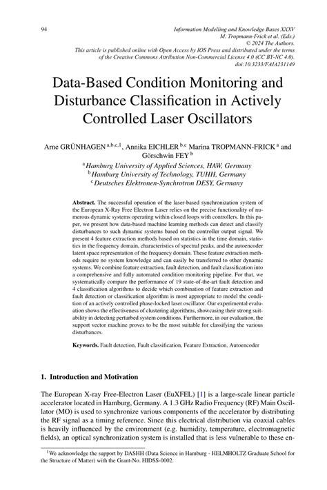 Pdf Data Based Condition Monitoring And Disturbance Classification In