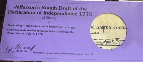 Thomas Jeffersons Rough Draft Of The Declaration Of Independence